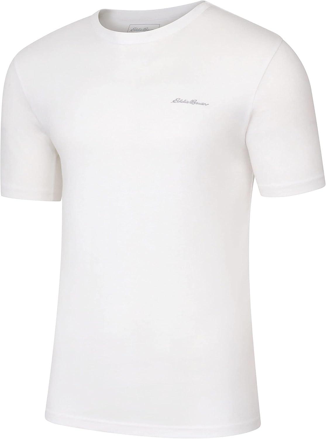 Eddie Bauer Mens Classic Casual Basic Cotton Crew Neck T-Shirt (3 Pack ...